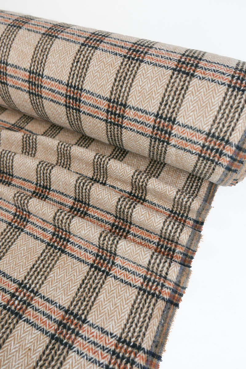 Sheffield - Brushed Wool Coating | Hazelnut – Drapers Fabrics