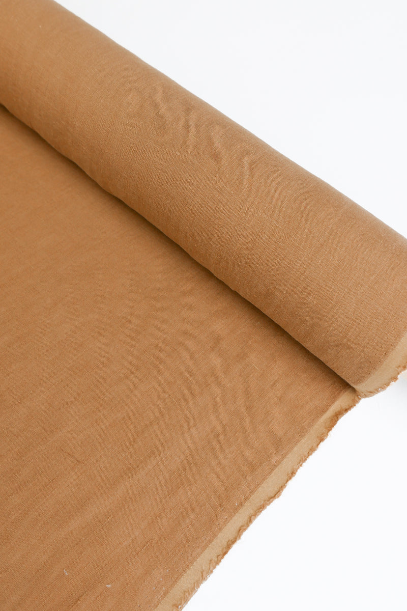 Marley - Crosshatch Linen | Spice – Drapers Fabrics