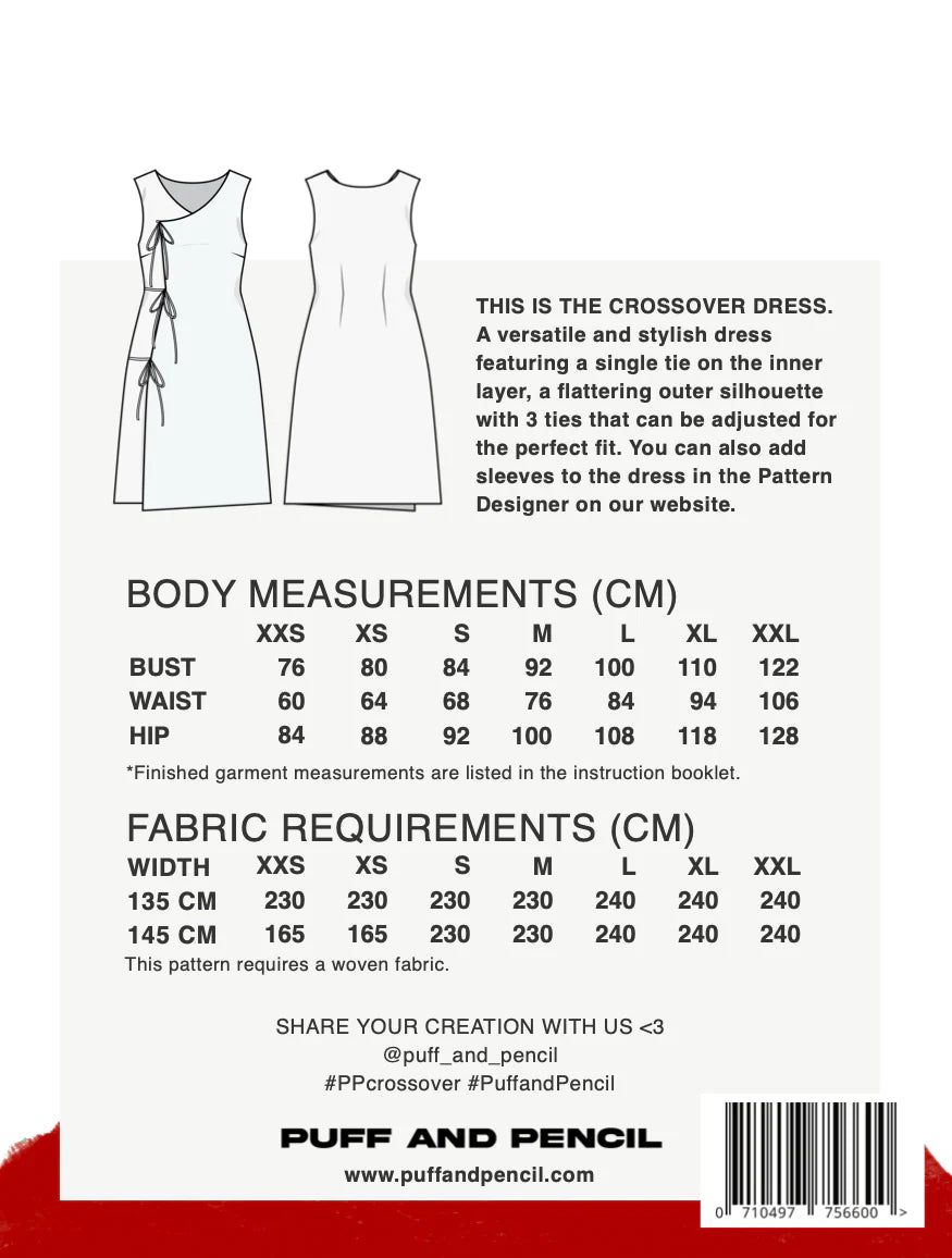 Crossover Dress Pattern - Puff & Pencil – Drapers Fabrics